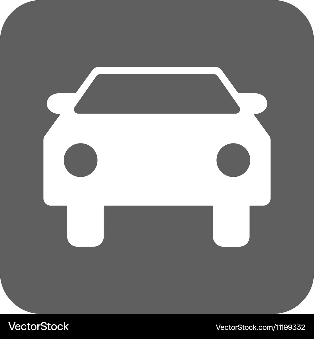 Car flat squared icon Royalty Free Vector Image
