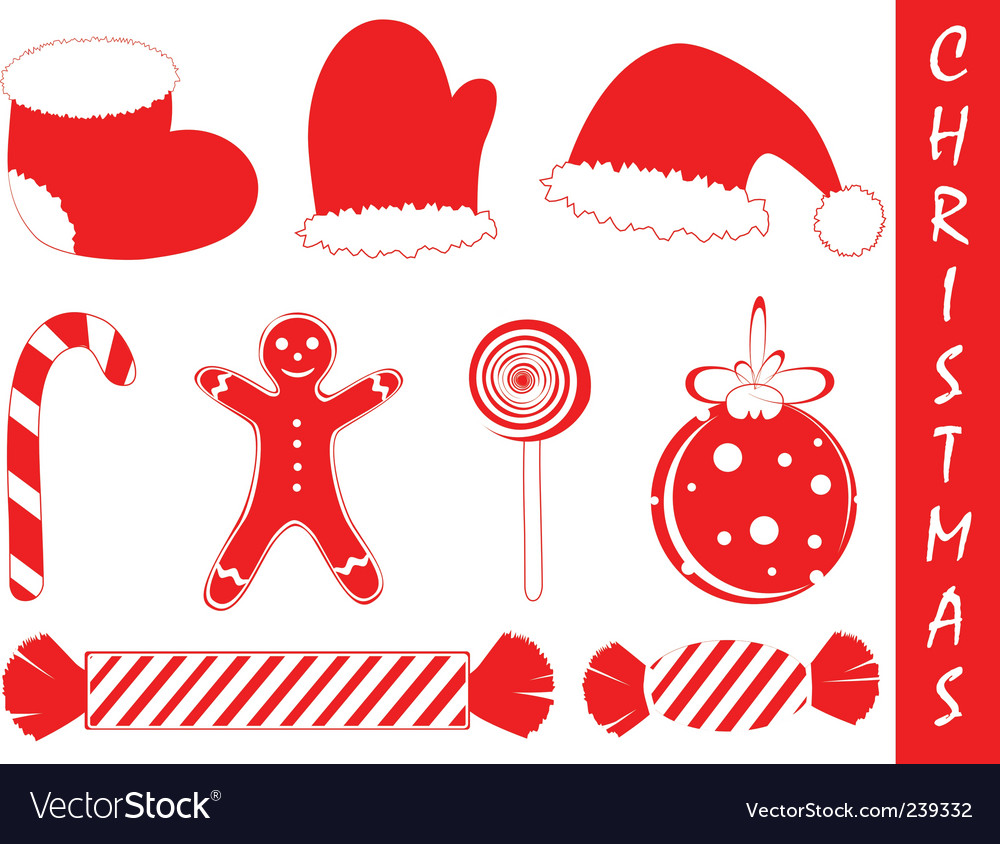 Christmas set Royalty Free Vector Image - VectorStock