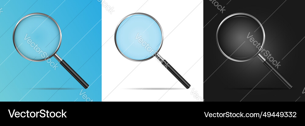 Creative of realistic clear glass magnifier Vector Image