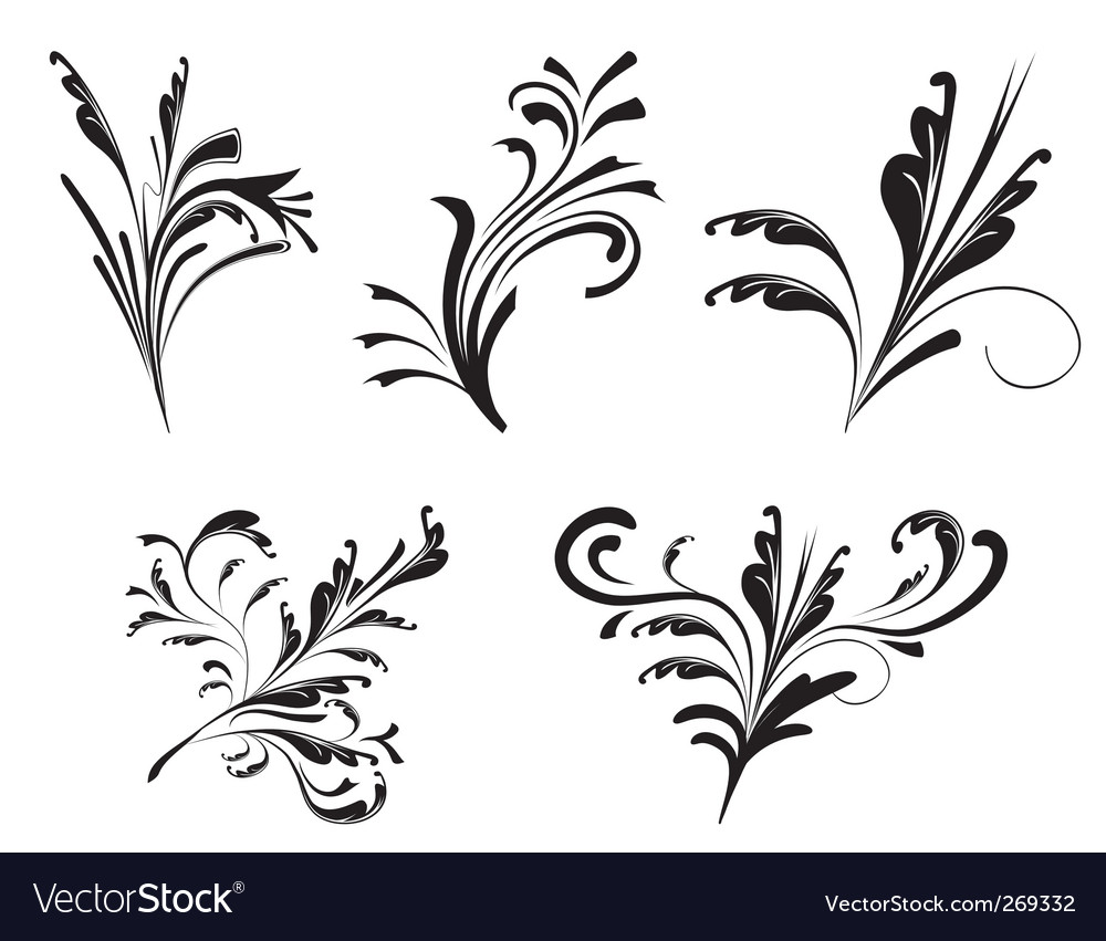 Decorative design elements Royalty Free Vector Image