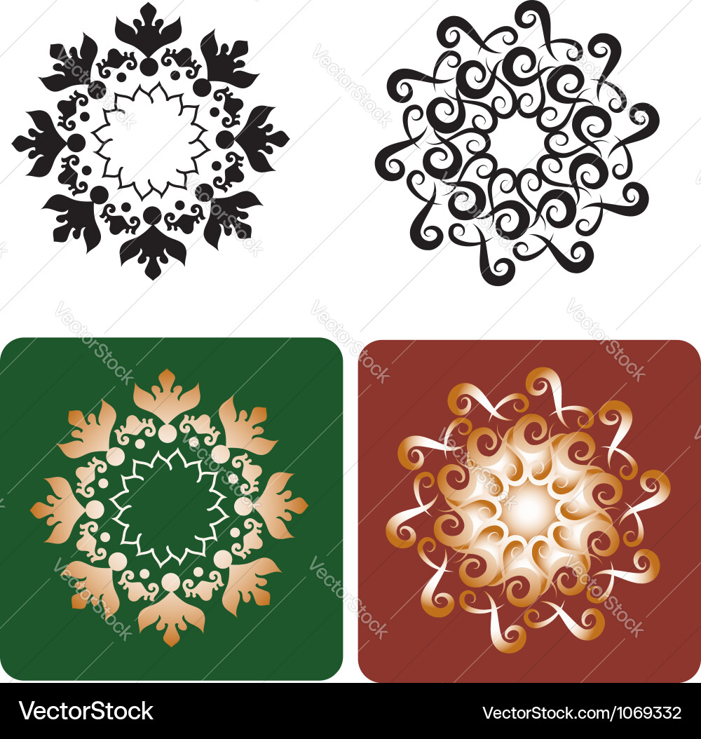 Decorative flowers 8 Royalty Free Vector Image