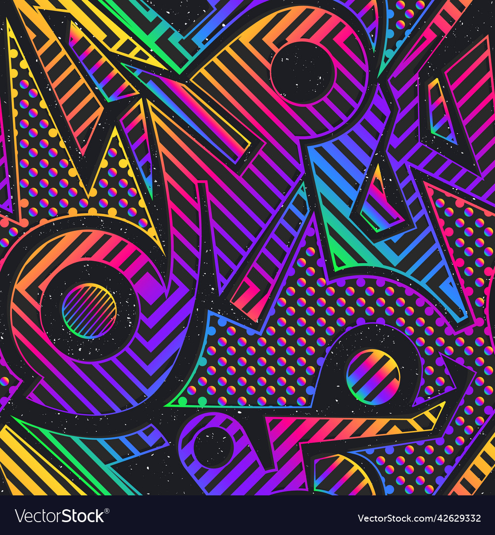 Gradient geometric pattern with space background Vector Image