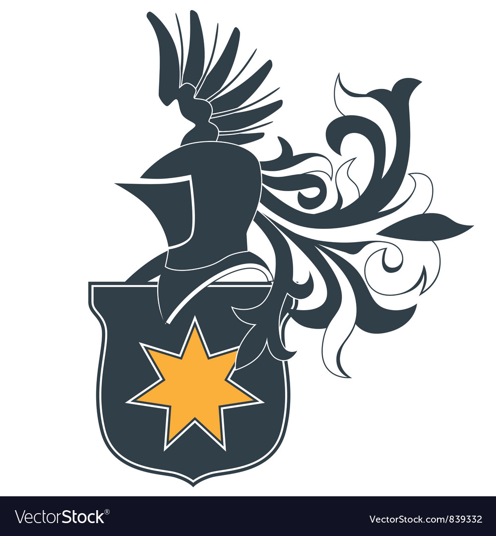 Heraldic shield Royalty Free Vector Image - VectorStock