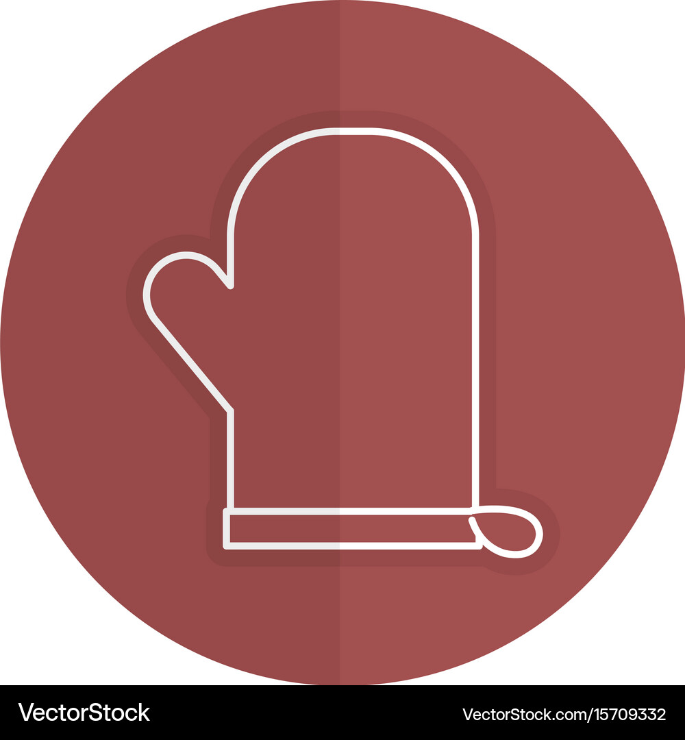 Kitchen glove isolated icon Royalty Free Vector Image