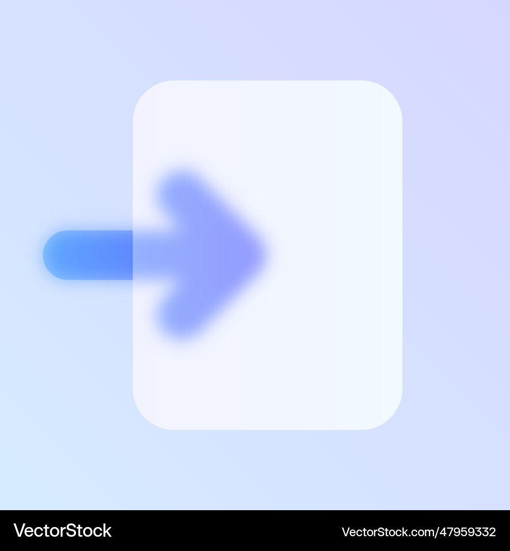 Login glass morphism trendy style icon Royalty Free Vector