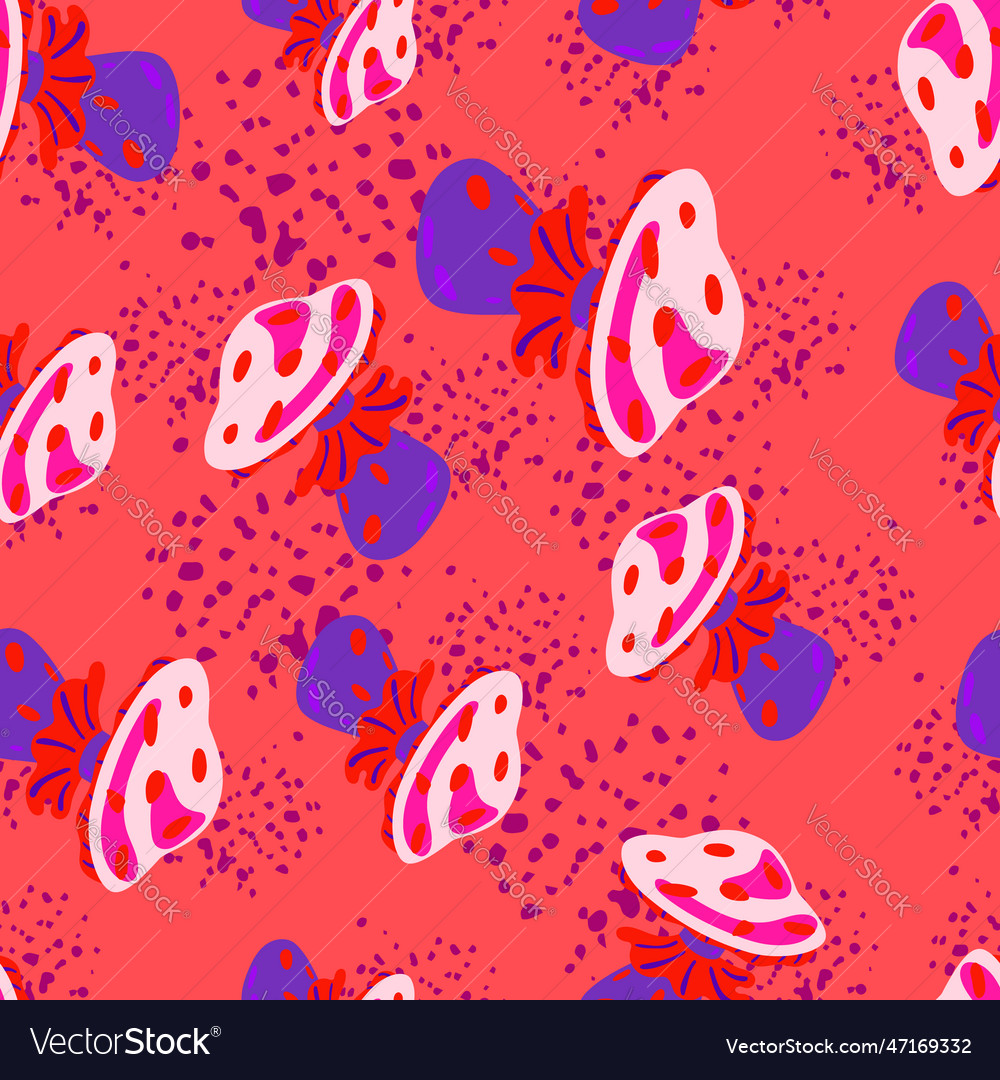 Magical magic fly agaric seamless pattern Vector Image