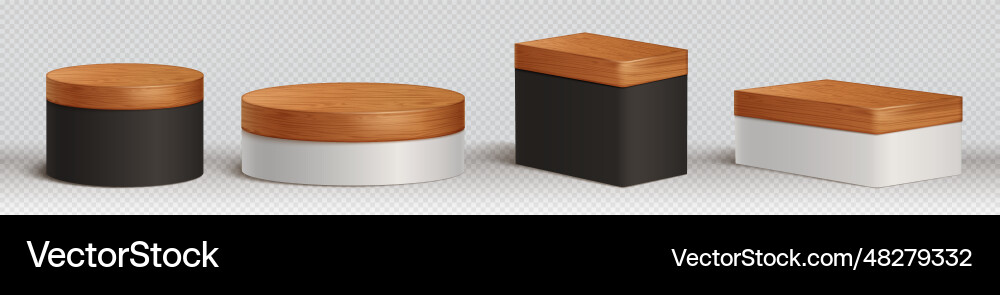 Realistic set of luxury podiums Royalty Free Vector Image