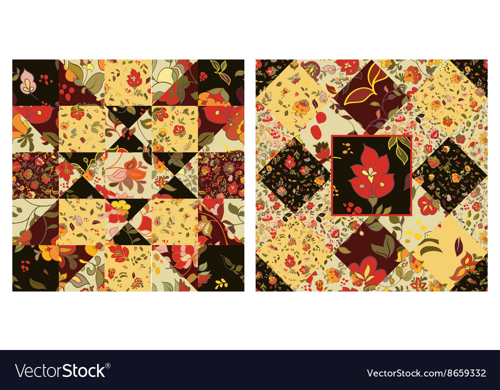 Sey creative seamless patchwork pattern Royalty Free Vector