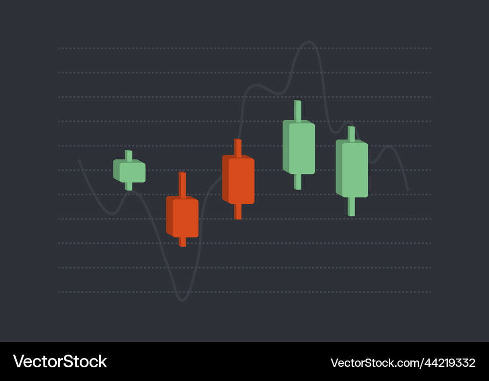 Stock market chart or crypto forex trading graph Vector Image