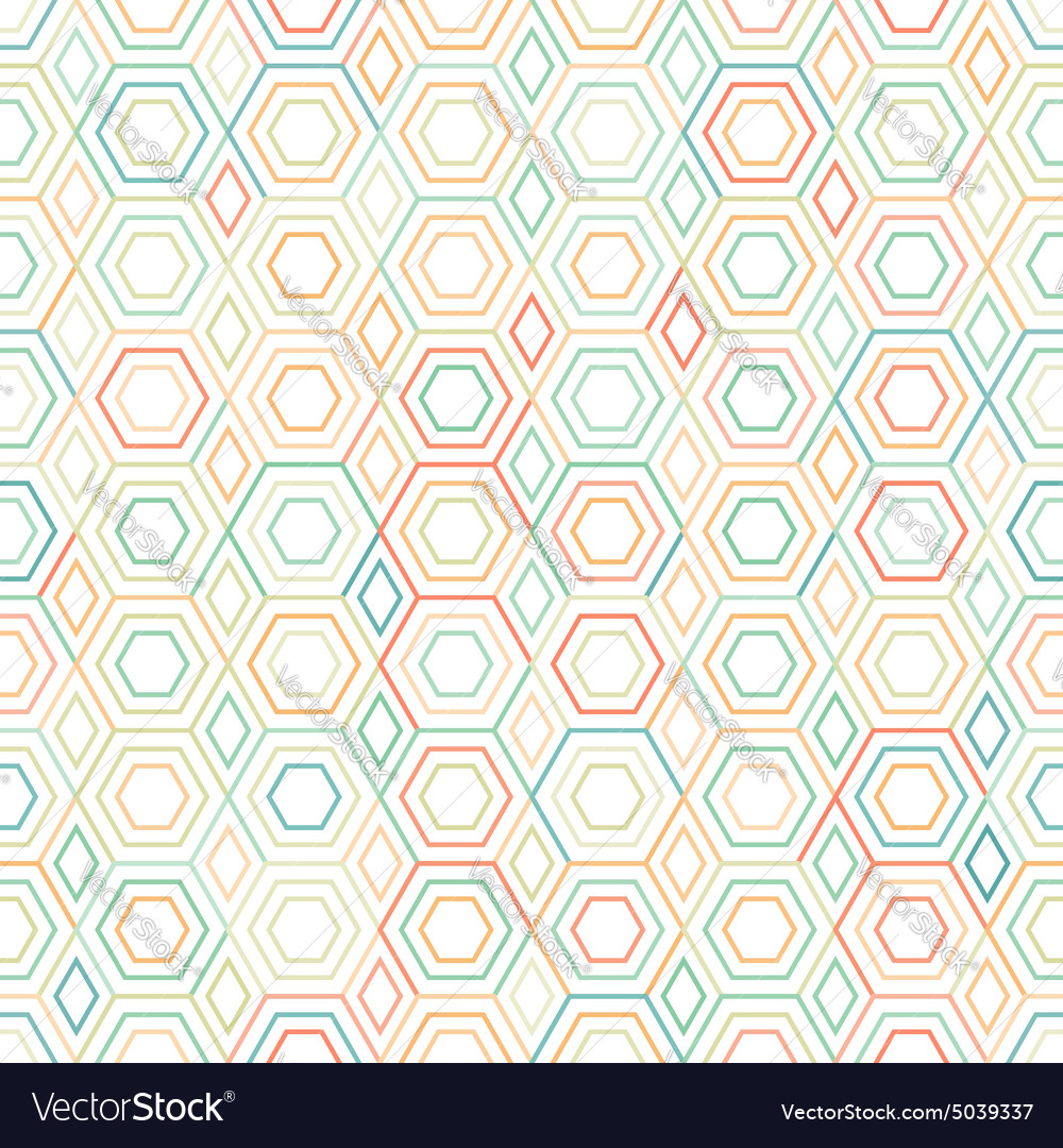 Hexagon seamless pattern Royalty Free Vector Image