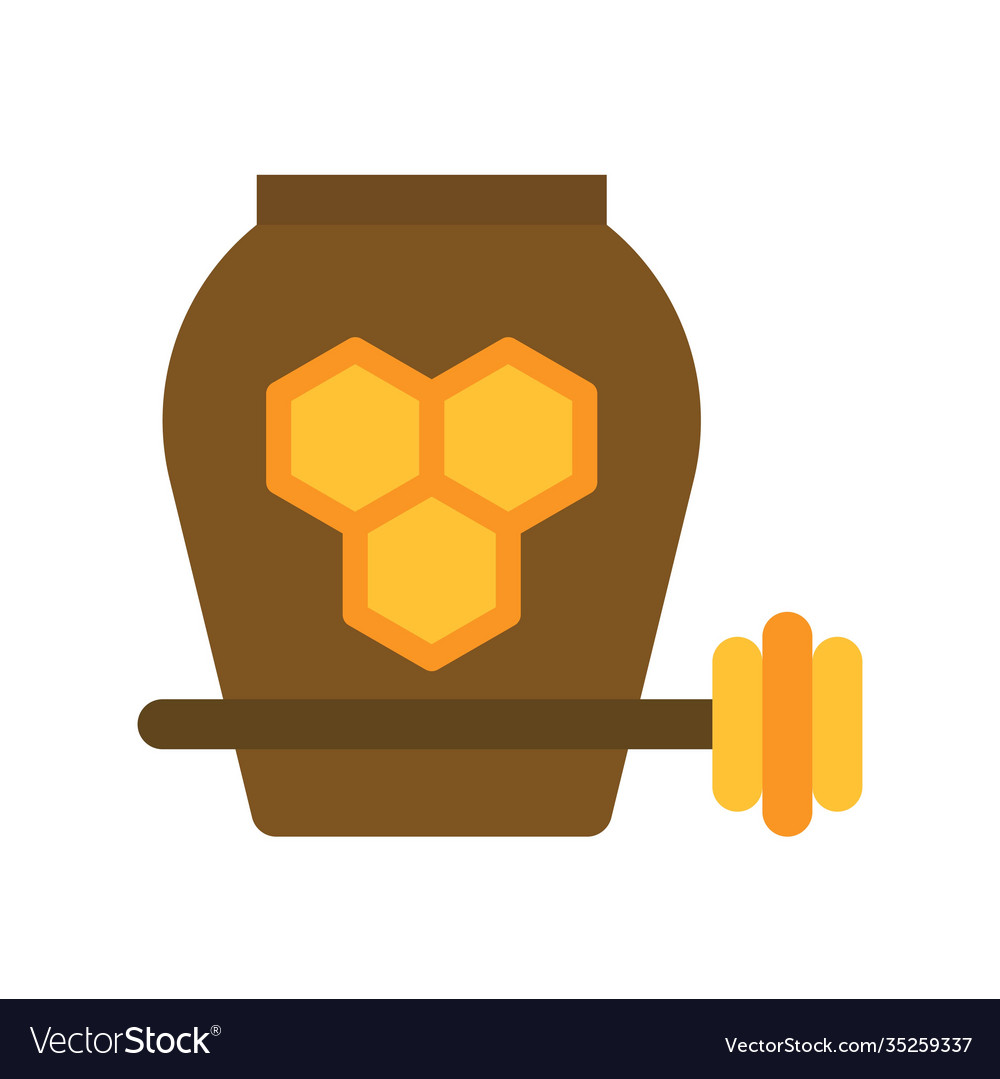 Honey jar icon christmas food and drink Royalty Free Vector