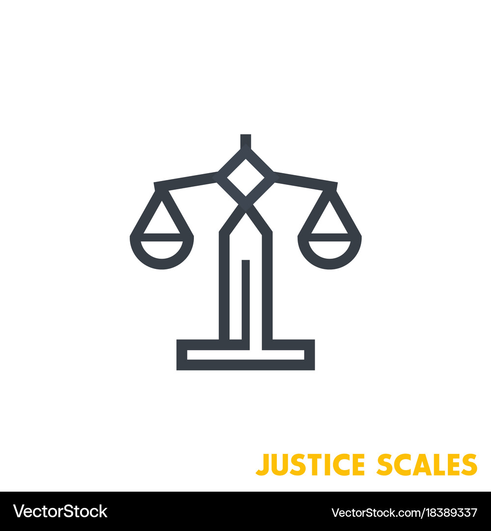 Justice Scales Icon Royalty Free Vector Image - VectorStock