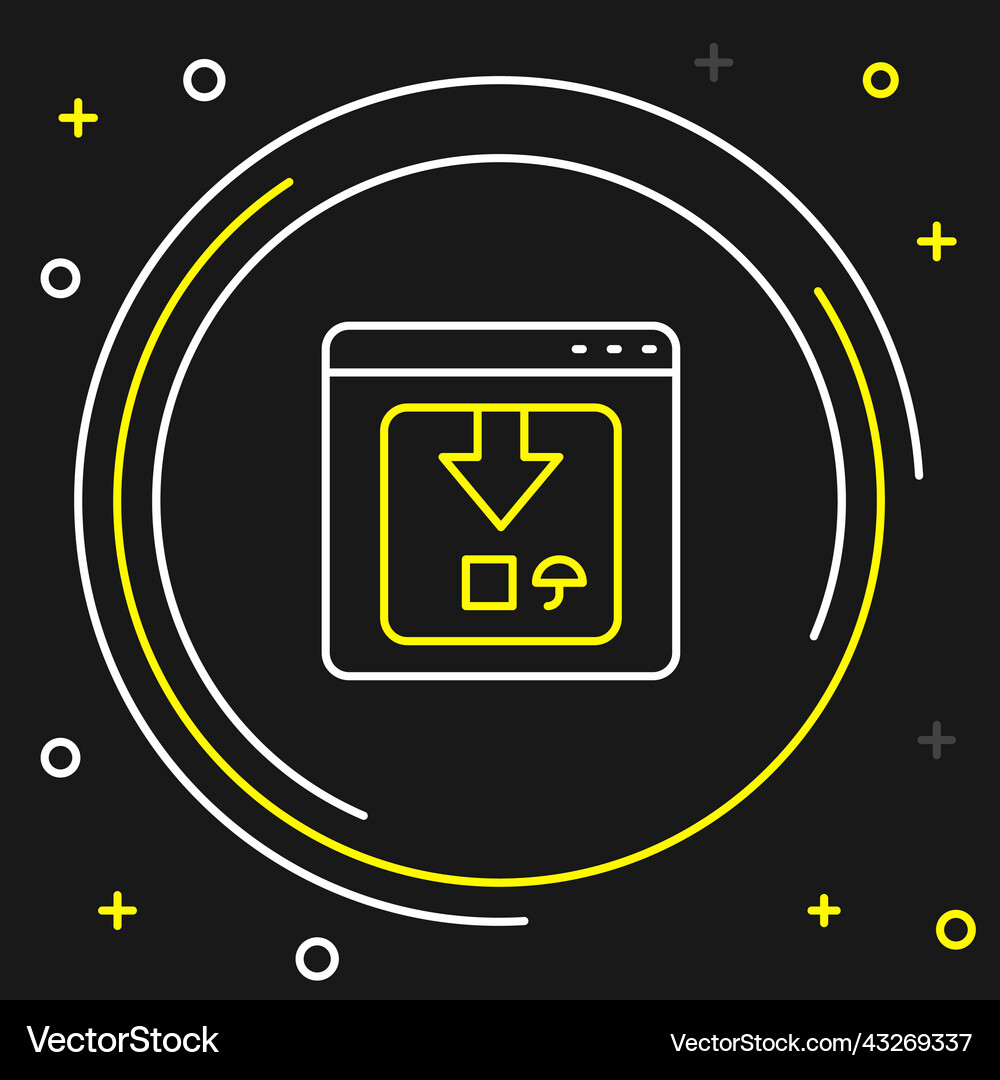 Line online app delivery tracking icon isolated Vector Image