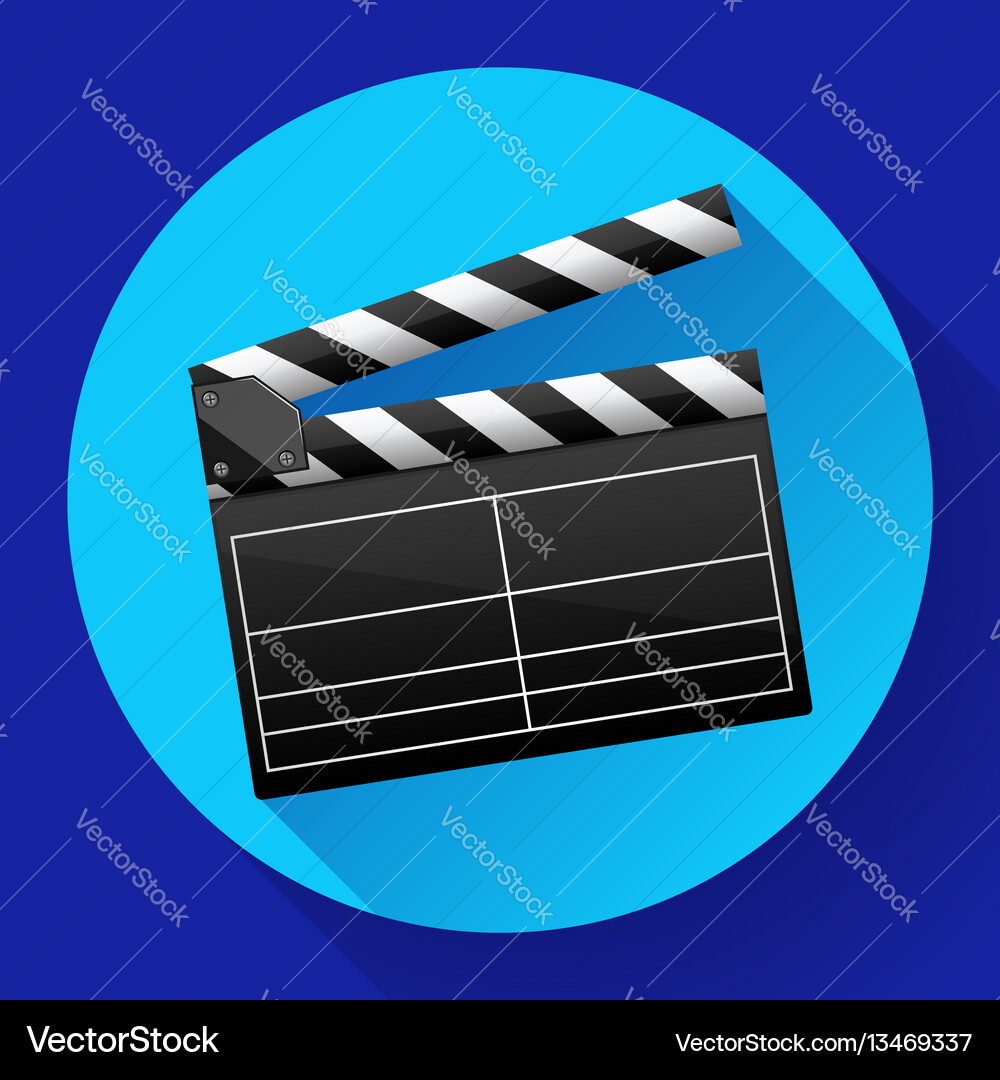 Movie clapper board movie maker Royalty Free Vector Image