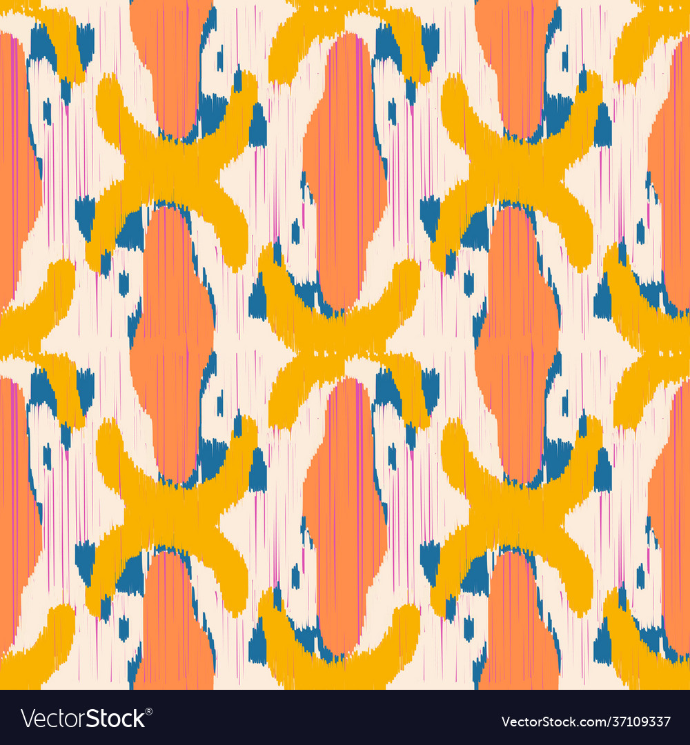 Seamless ikat pattern Royalty Free Vector Image