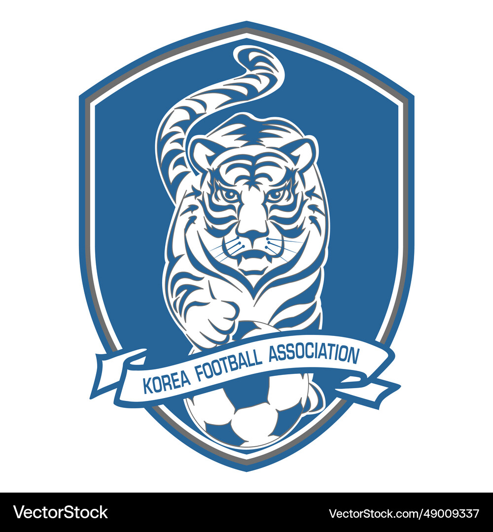 South corea football team logo Royalty Free Vector Image