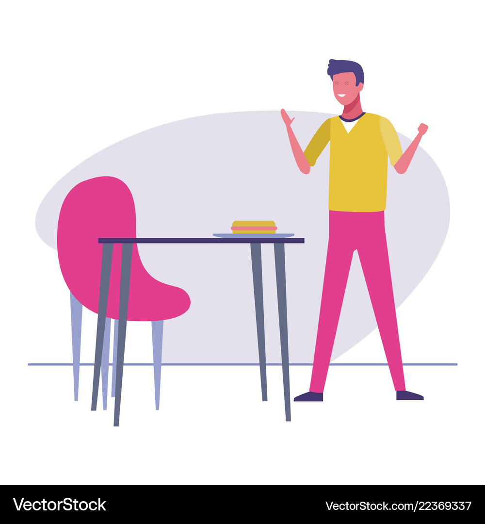 Young person enjoying free time Royalty Free Vector Image
