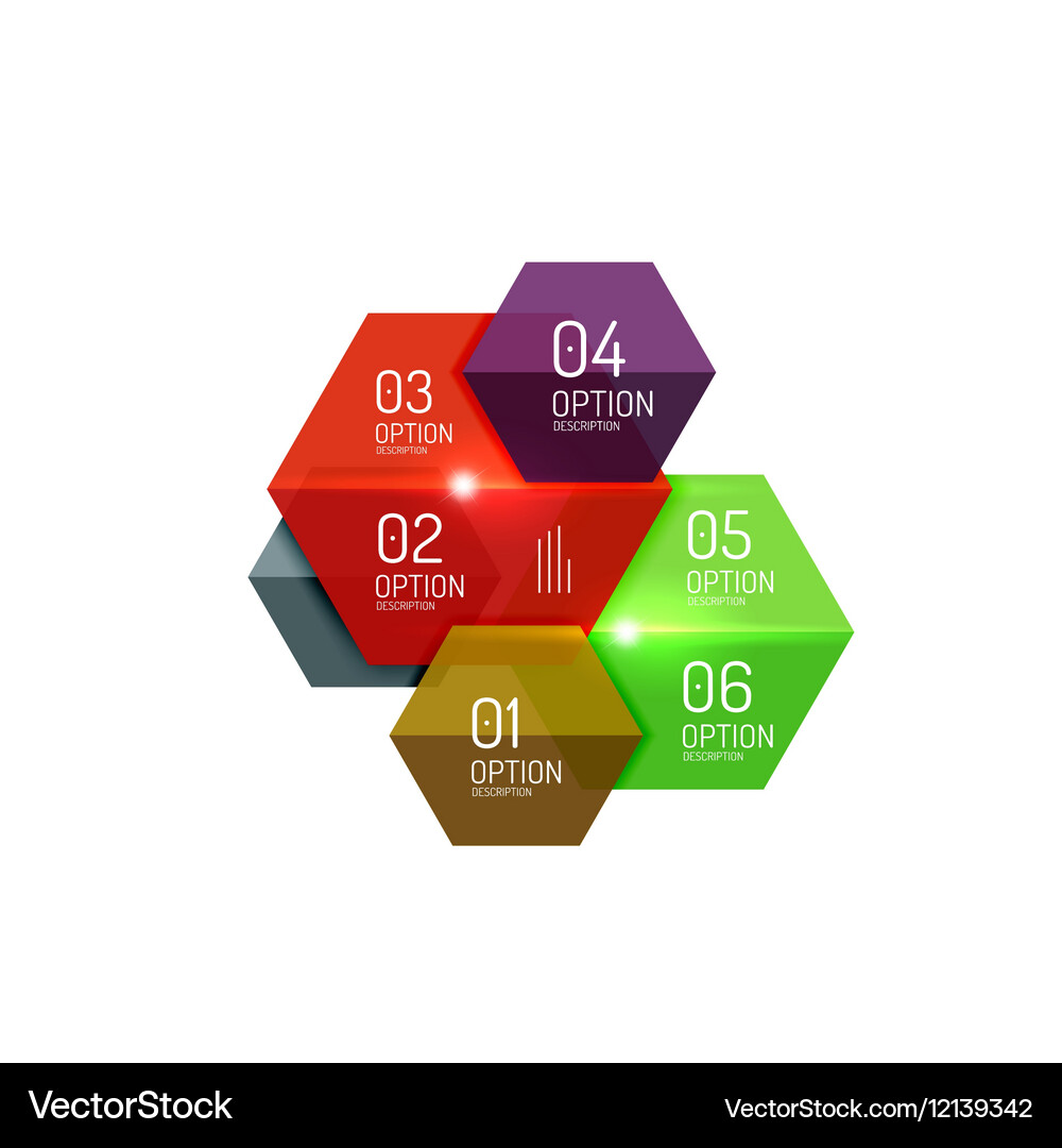 Business option diagram templates Royalty Free Vector Image