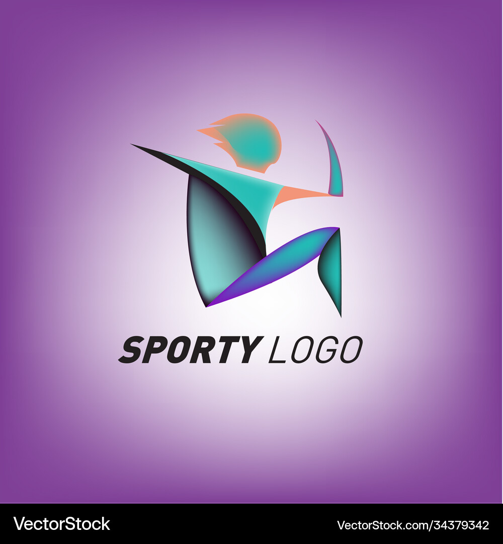 Colorful dynamic sport logo and icon event Vector Image