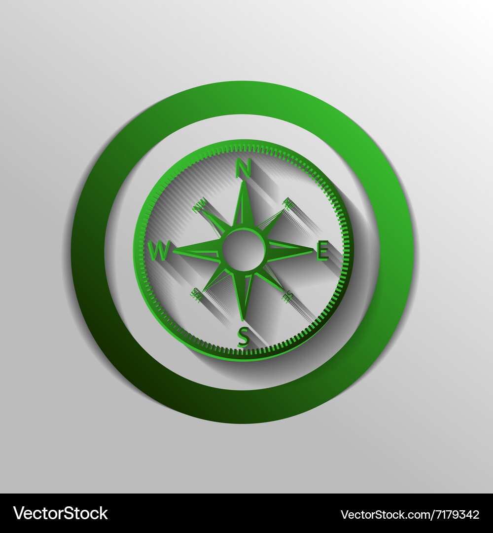 Compass icon orienteering traveling or camping Vector Image