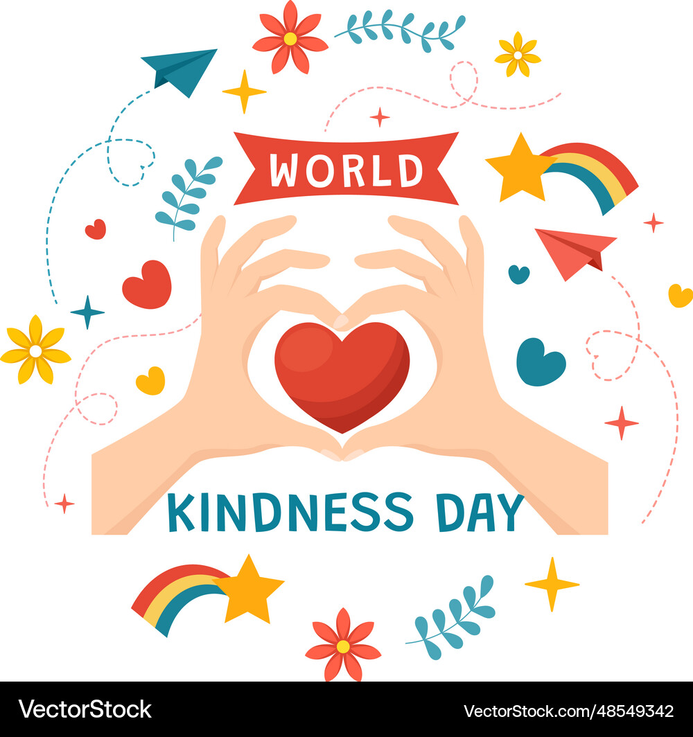 Happy world kindness day on november 13 Royalty Free Vector