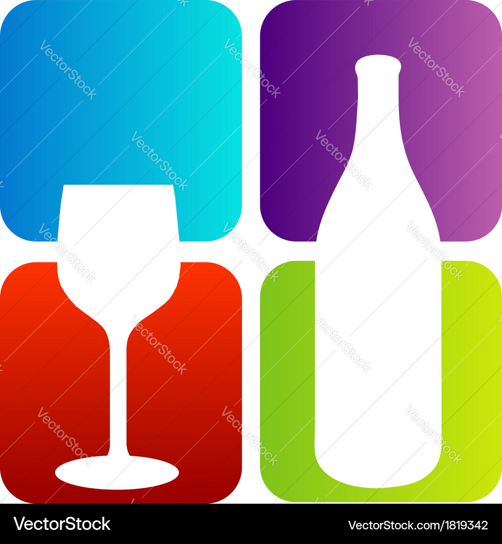 Logo for beverage business Royalty Free Vector Image