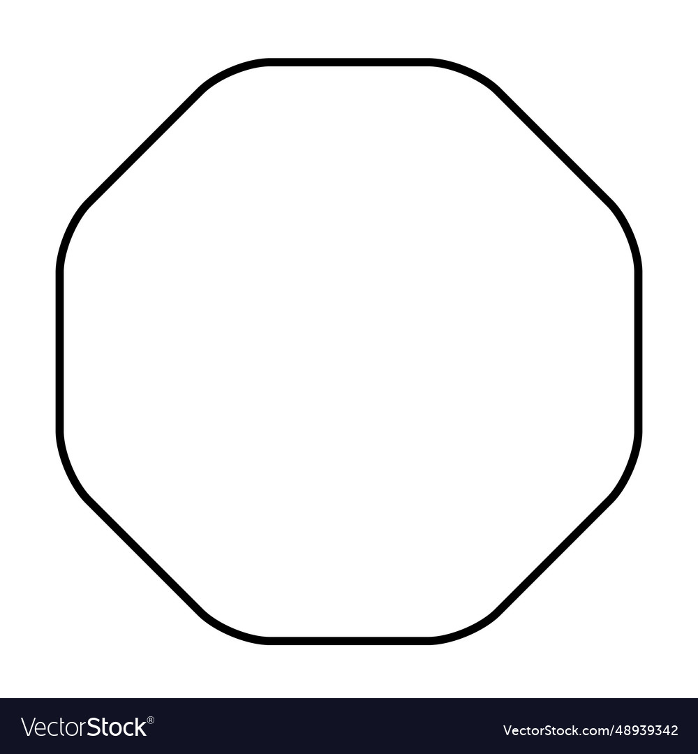 Octagon rounded Royalty Free Vector Image - VectorStock
