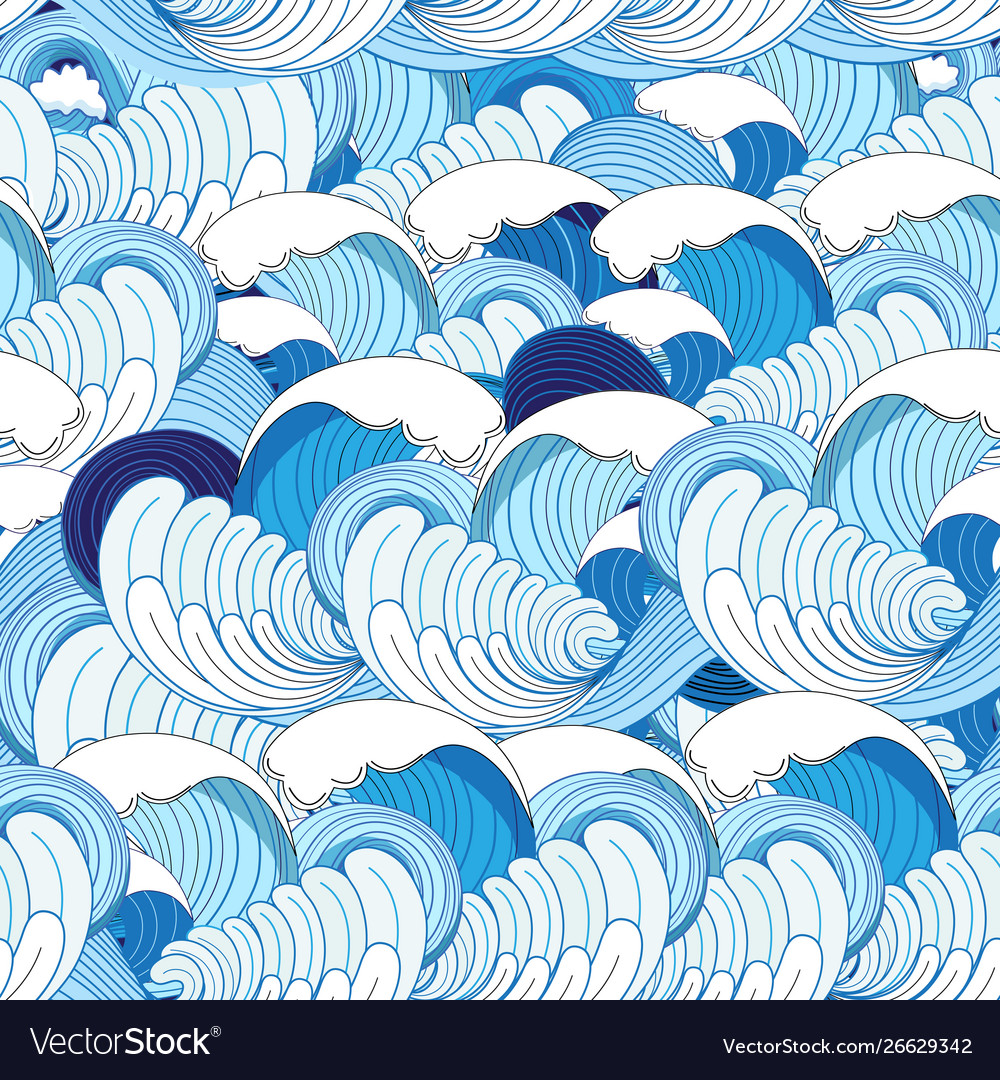 Sea pattern Royalty Free Vector Image - VectorStock