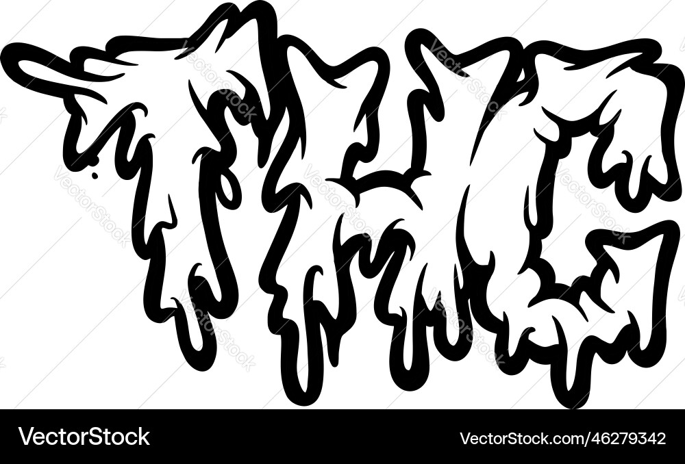 Thc marijuana font melted hand lettering word Vector Image