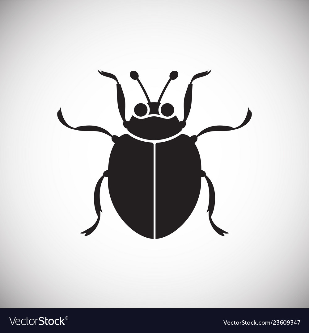 Bug insect icon on white background for graphic Vector Image