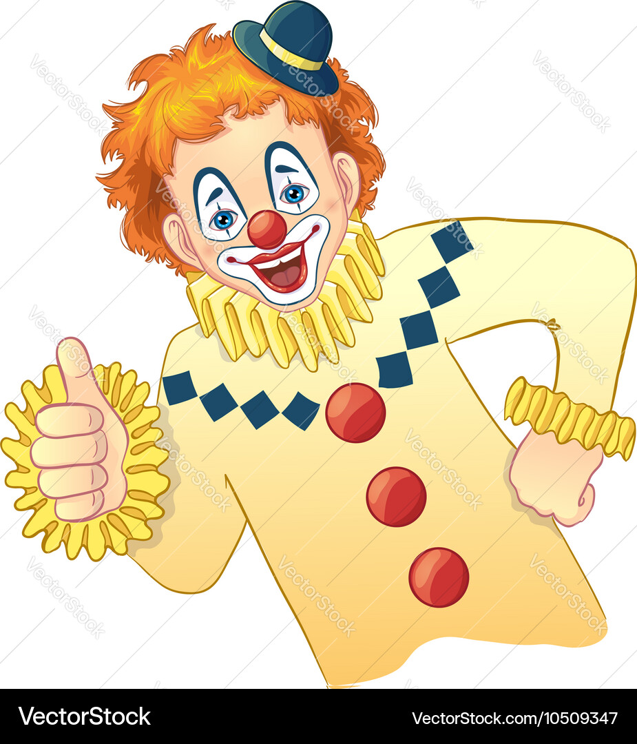 Cartoon funny clown image eps10 Royalty Free Vector Image