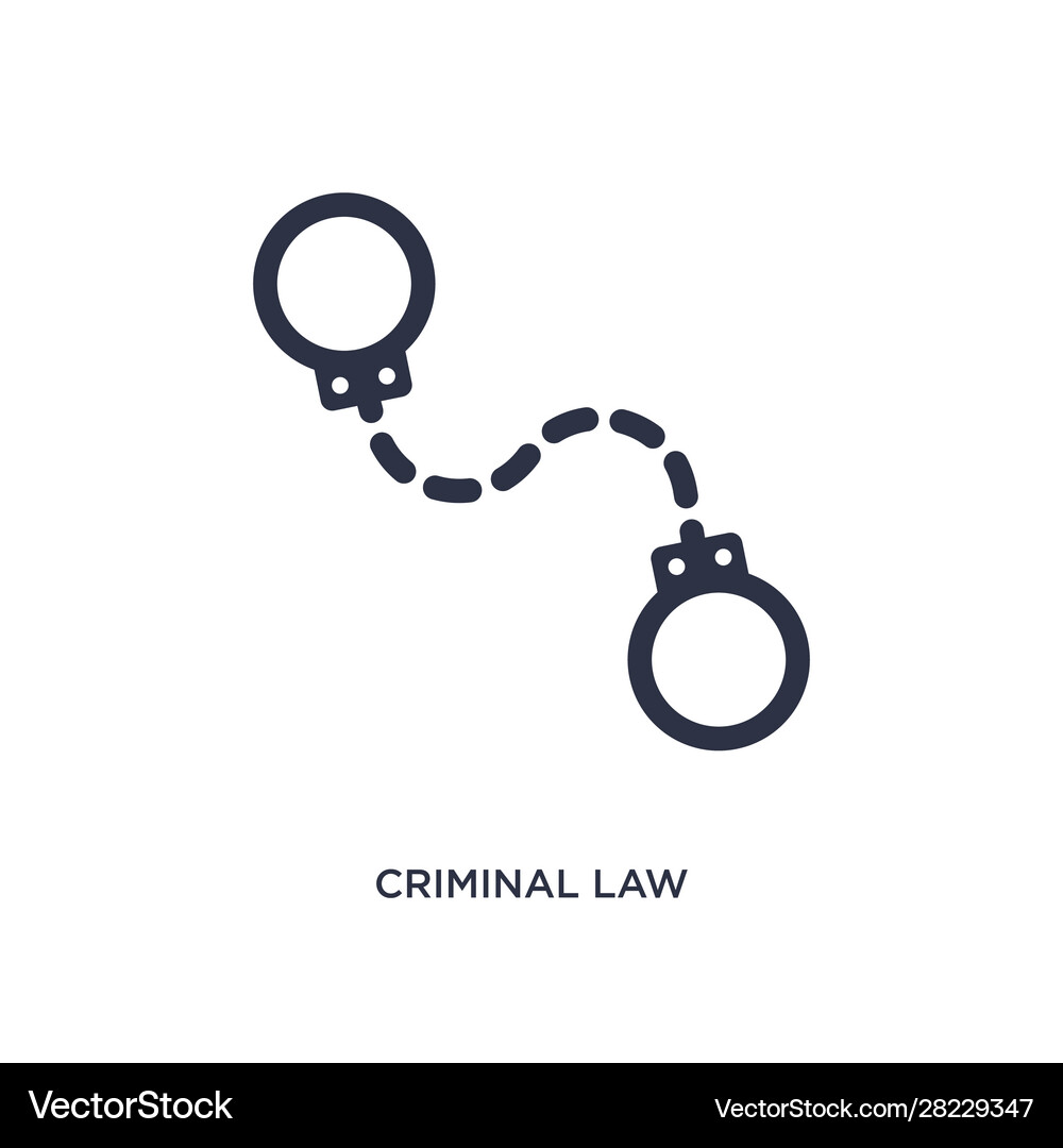 Criminal law icon on white background simple Vector Image