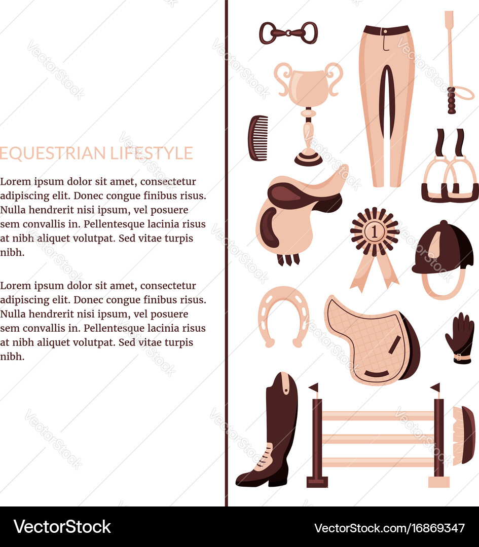 Equestrian article Royalty Free Vector Image - VectorStock
