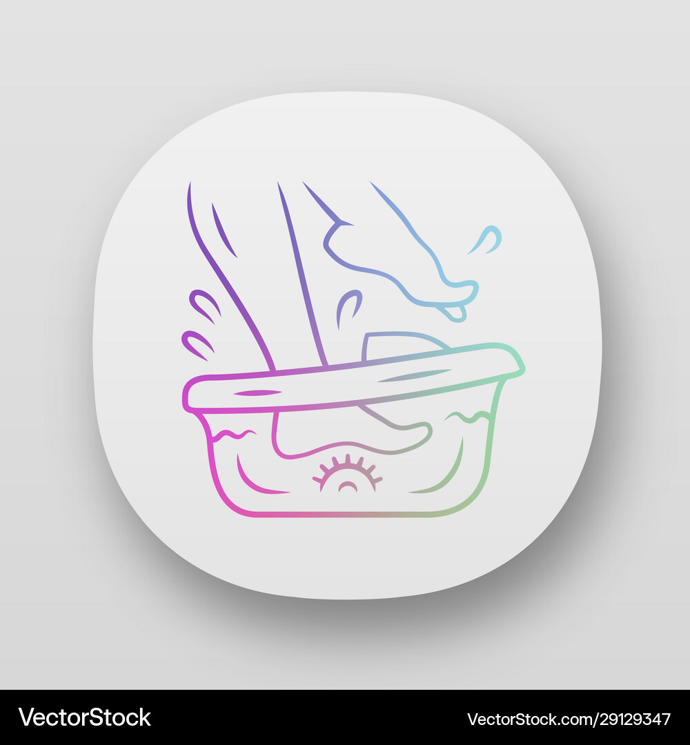 Foot spa bath massager app icon relaxing massage Vector Image