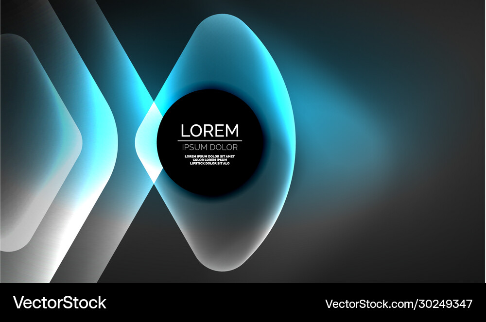 Glowing neon shiny transparent abstract geometric Vector Image