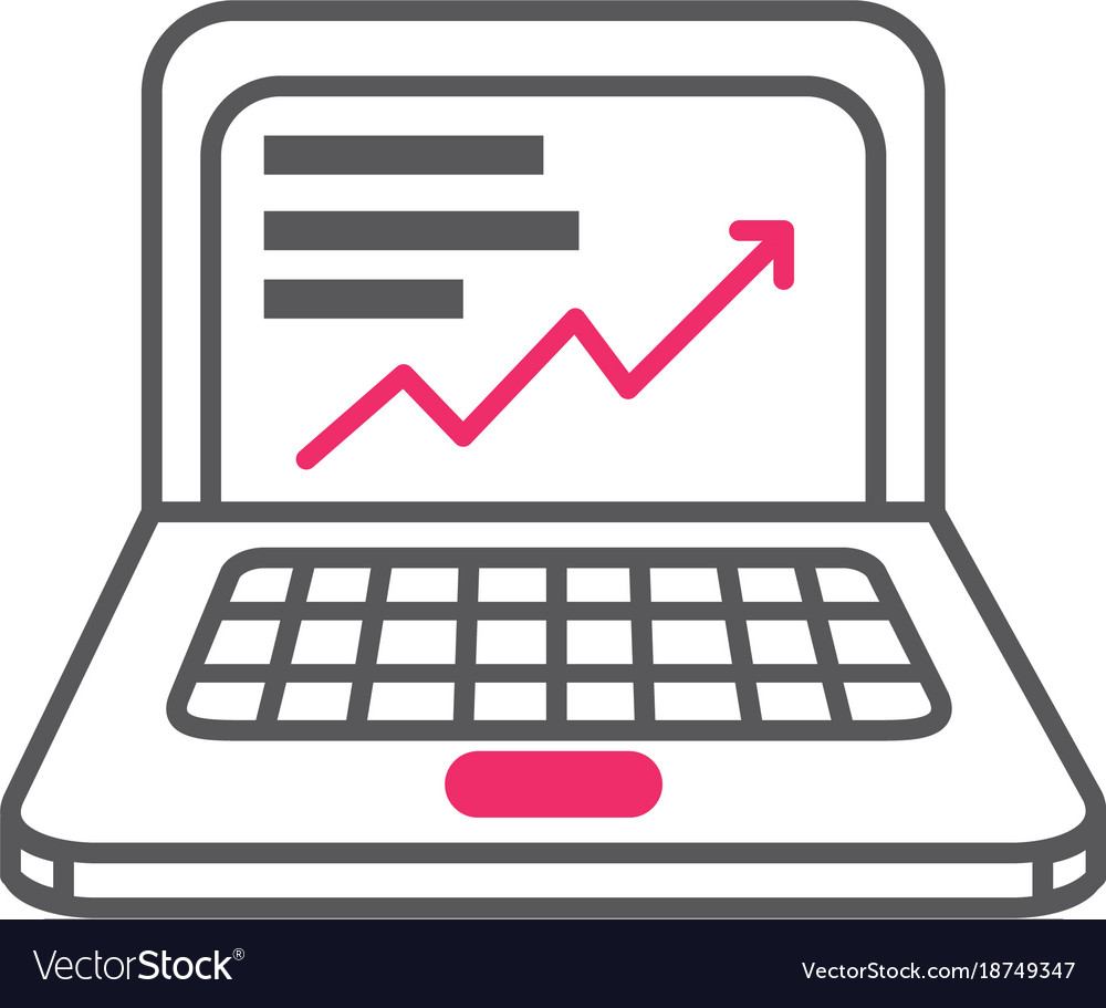 Isolated laptop design Royalty Free Vector Image