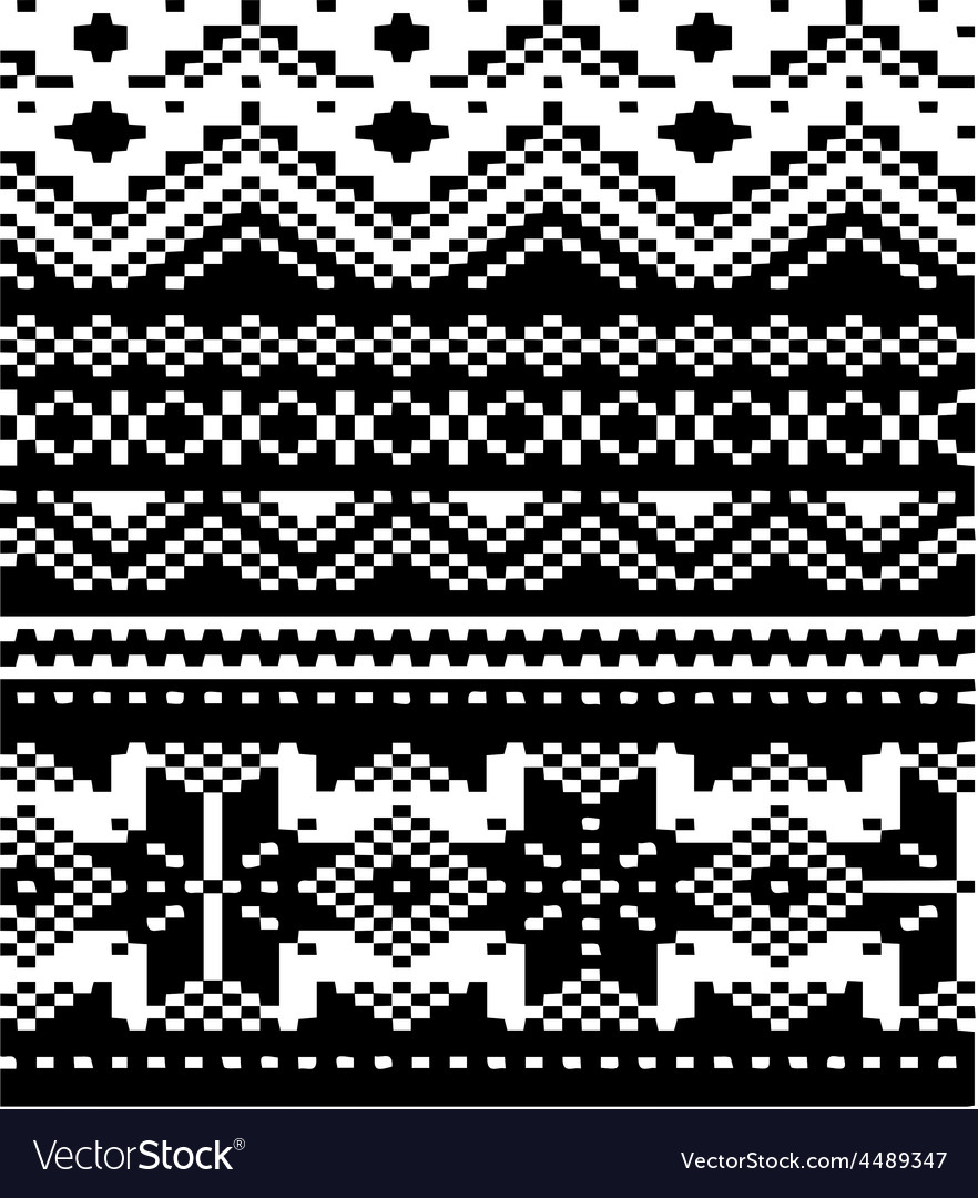 Knitting pattern Royalty Free Vector Image - VectorStock