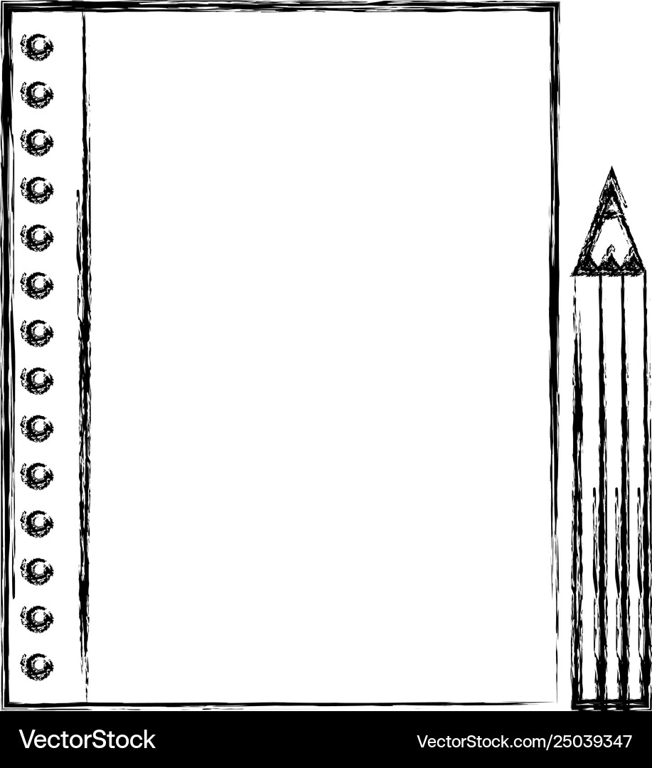 Paper sheet with color pencil Royalty Free Vector Image