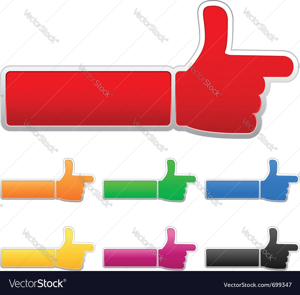 Pointing hand Royalty Free Vector Image - VectorStock