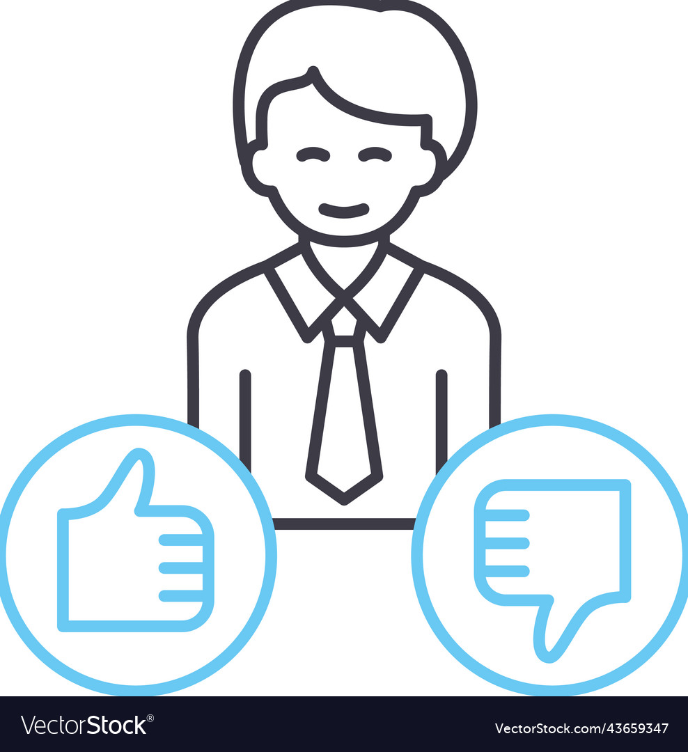 Public image line icon outline symbol Royalty Free Vector