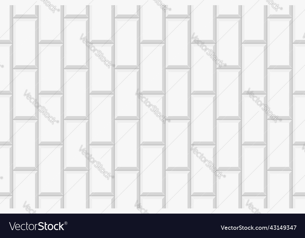 White rectangle tile vertical layout ceramic Vector Image