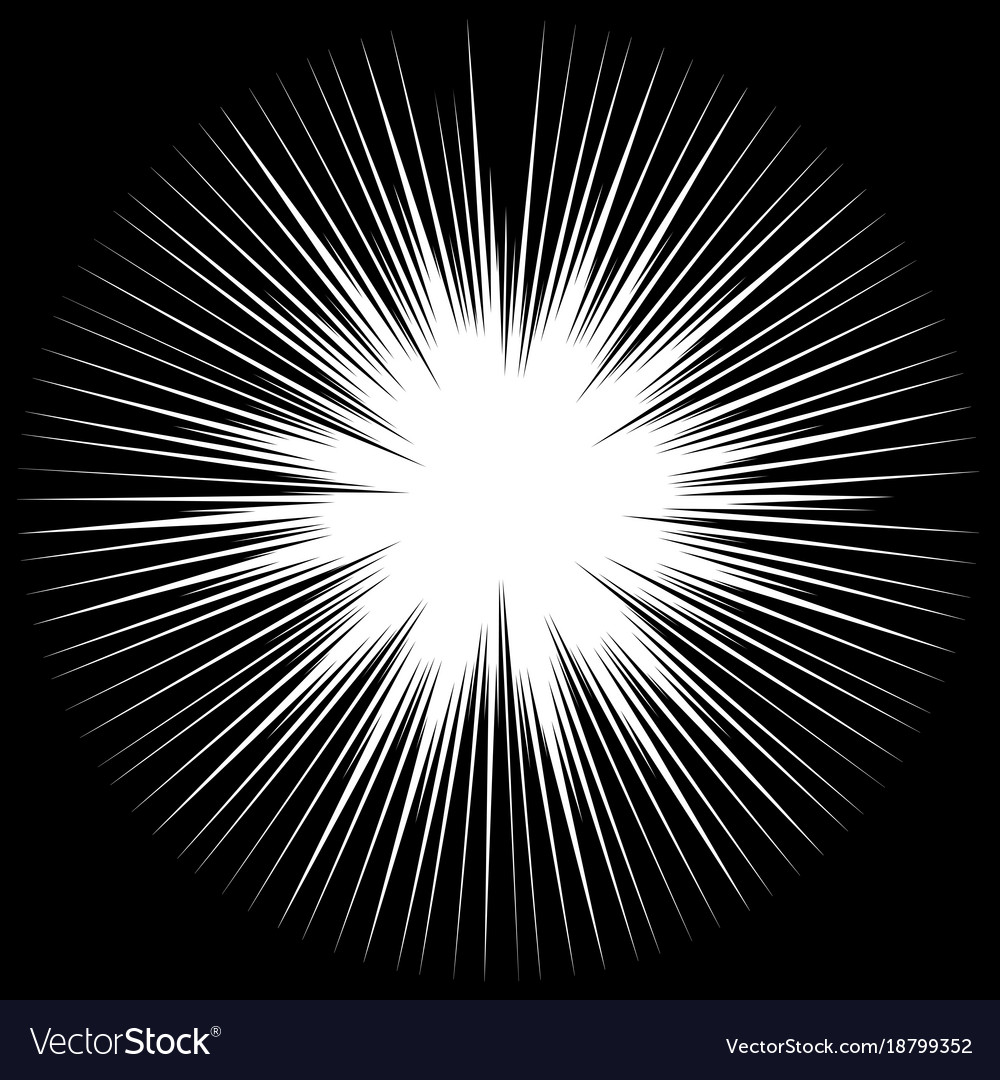 Abstract radial speed line pattern effect comic Vector Image