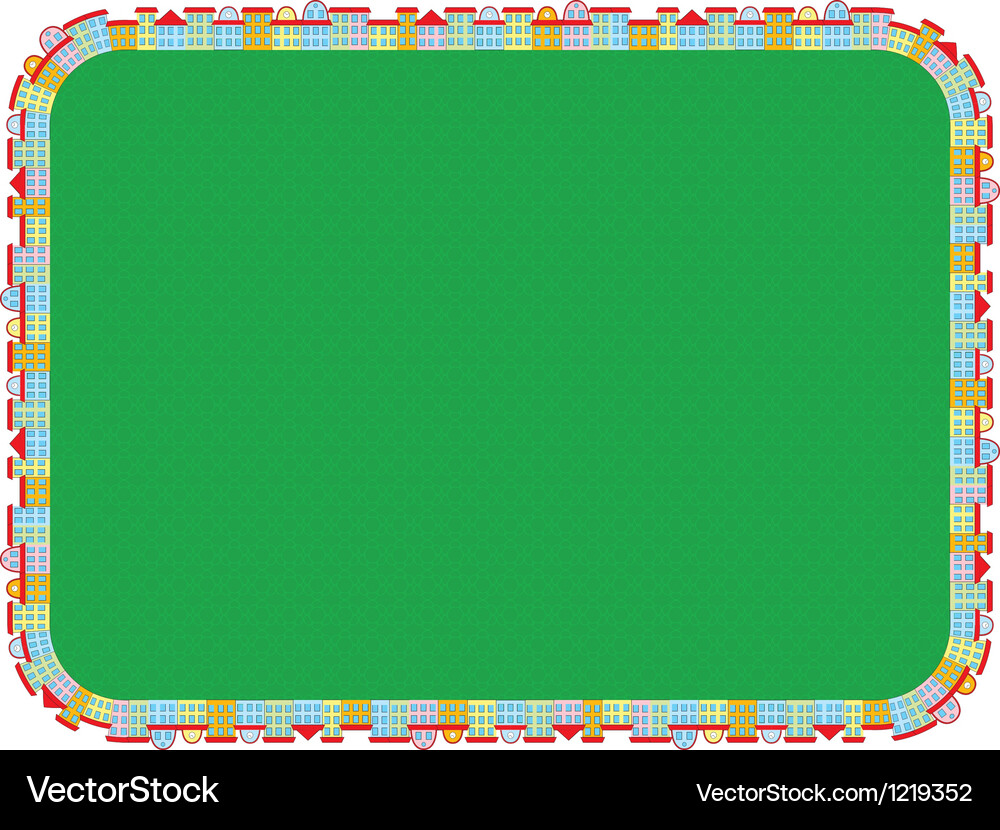 Background with frame made of buildings Royalty Free Vector