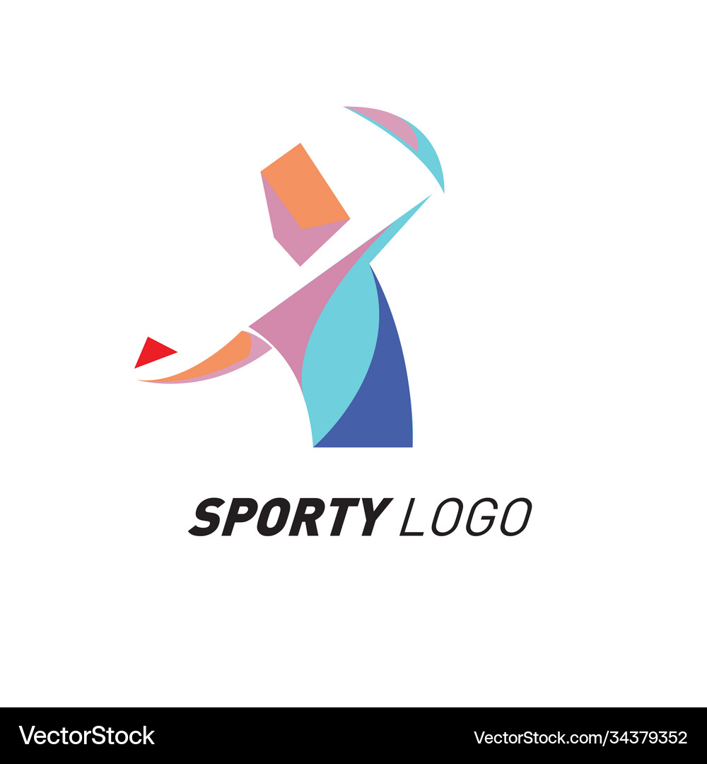 Colorful dynamic sport logo and icon event Vector Image
