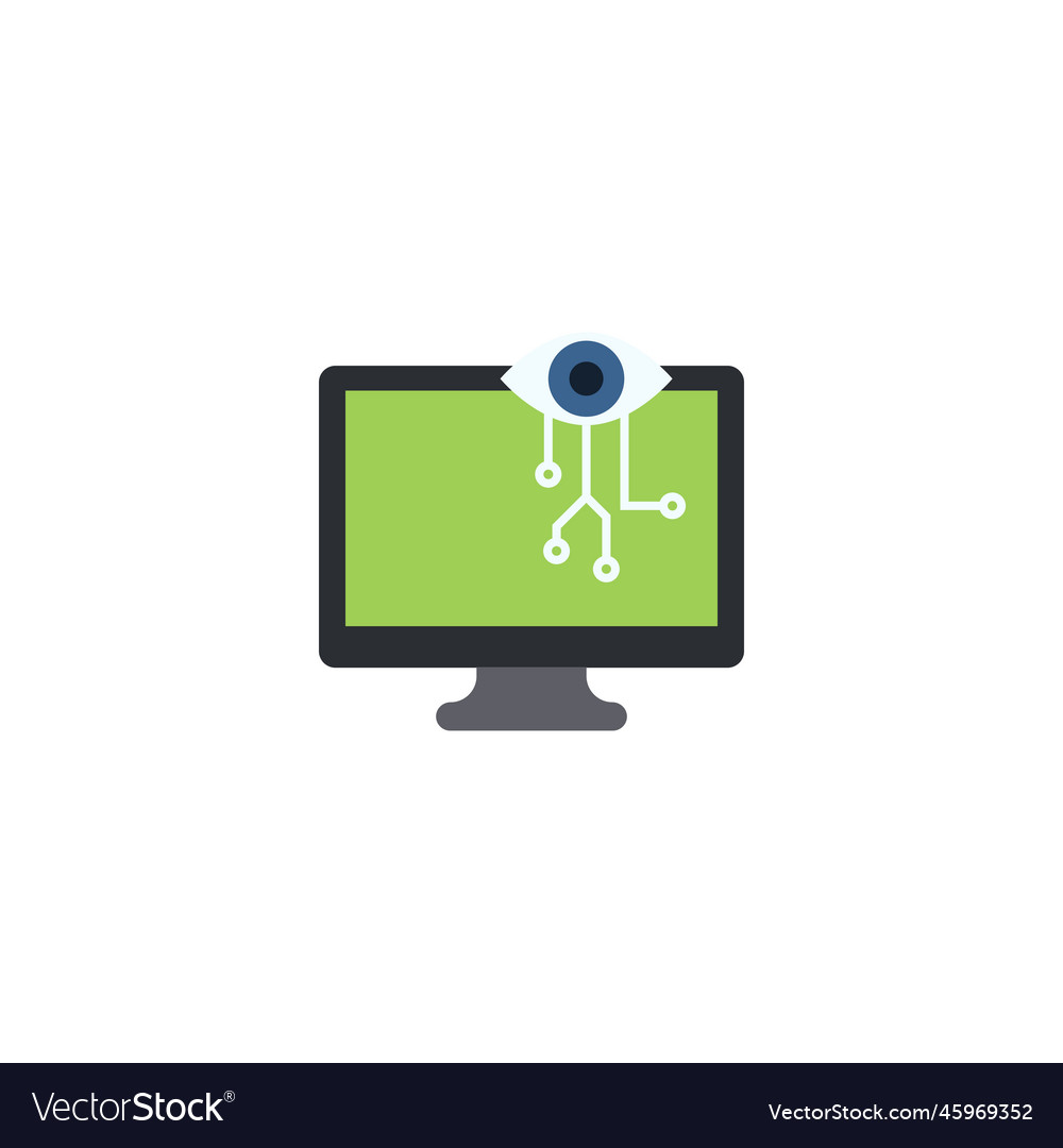 Computer vision creative icon from artificial Vector Image