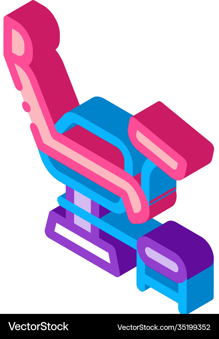 Generic chair isometric icon Royalty Free Vector Image
