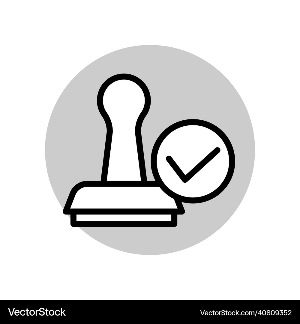Graphic of stamp icon Royalty Free Vector Image
