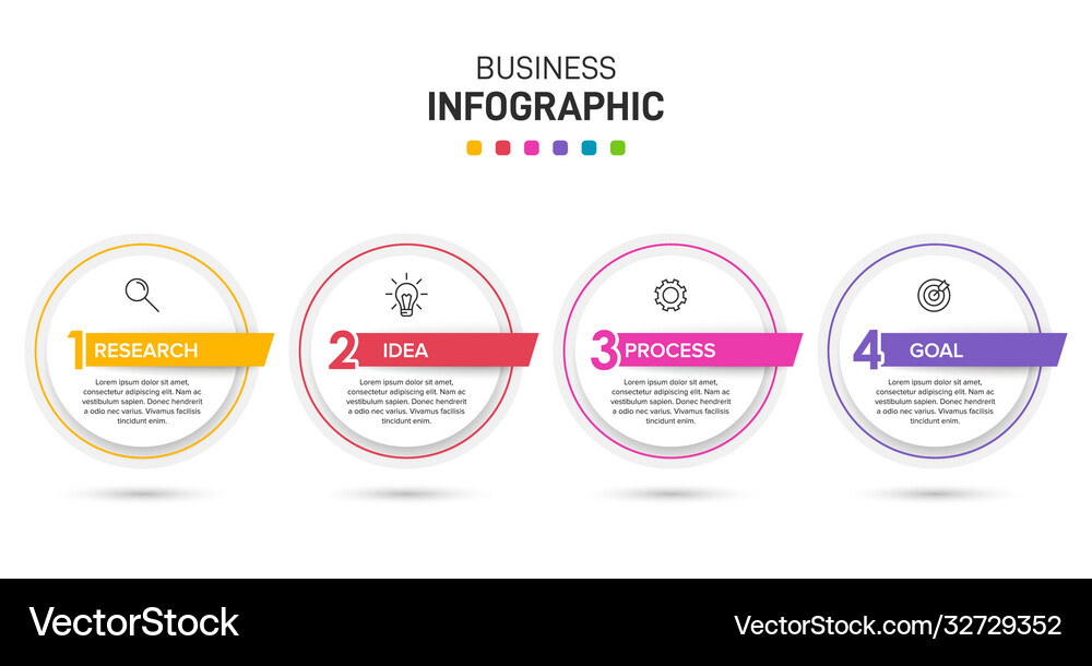Infographic design with icons and 4 options Vector Image