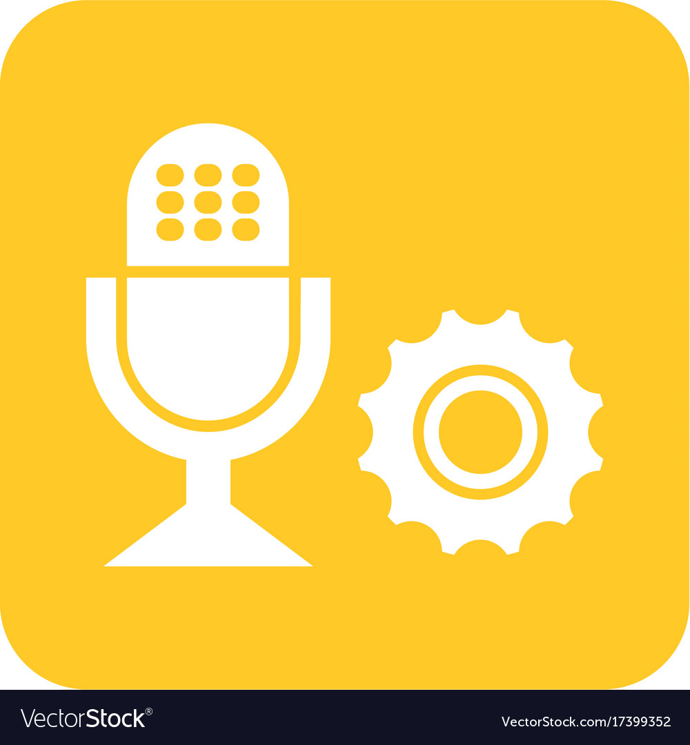 Microphone settings Royalty Free Vector Image - VectorStock