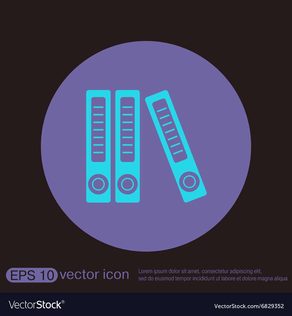 Office folders with papers and documents archives Vector Image